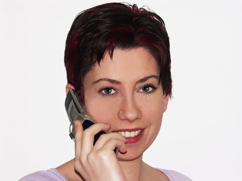 Mobile talk stock image. Image of face, mark, woman, cell - 62041