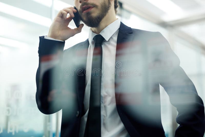 Mobile talk stock photo. Image of suit, manager, formal - 94970648