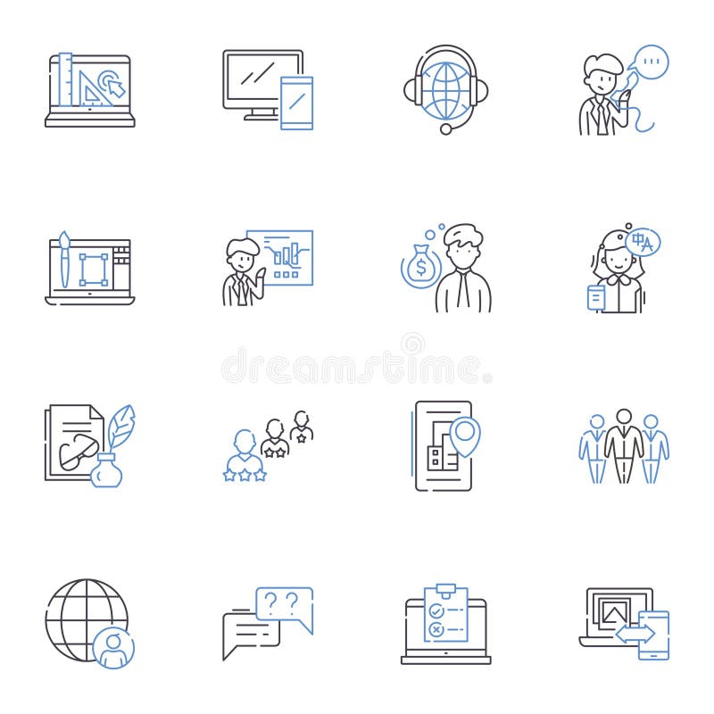 Mobile Task Force Line Icons Collection. Tactical, Agile, Strategic ...