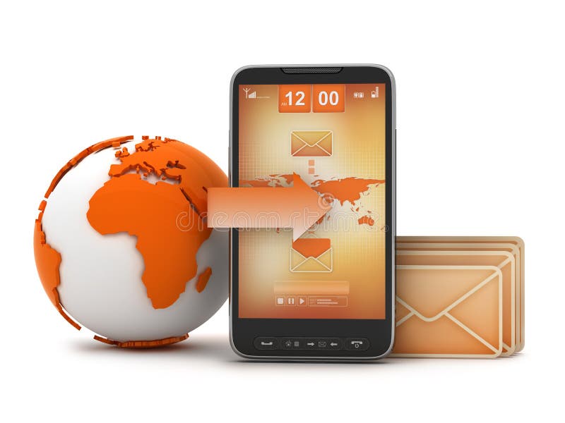 Mobile Technology Concept Illustration Stock Illustration ...