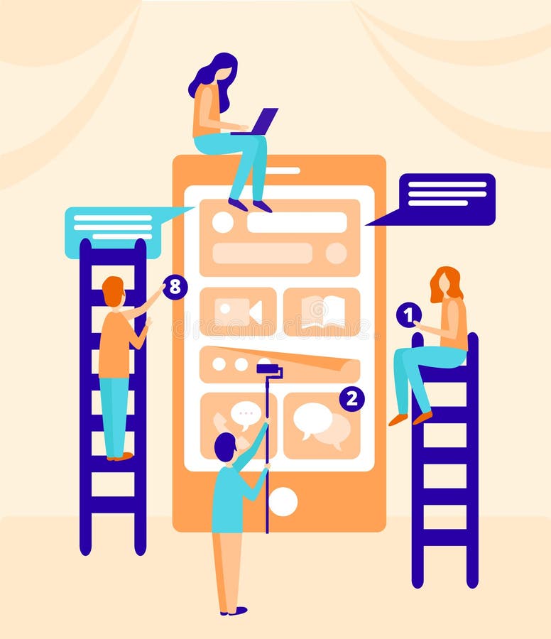 Mobile technology concept stock vector. Illustration of poster - 112031471