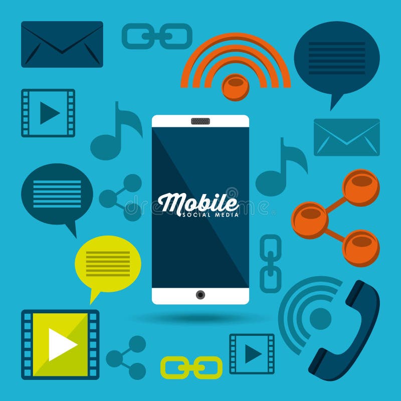 Mobile technology design stock illustration. Illustration of style ...