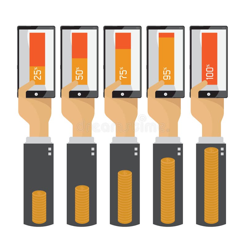 Hand Money To Other Set Eps10 Vector Illustration Stock Vector ...