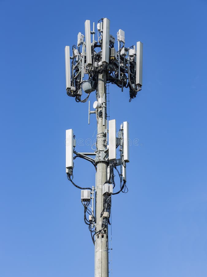 A Mobile Telecommunication Cell Tower Stock Image - Image of ...