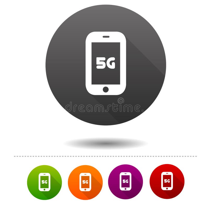 Mobile Telecommunications Icon. 5G Symbol Sign Stock Illustration ...