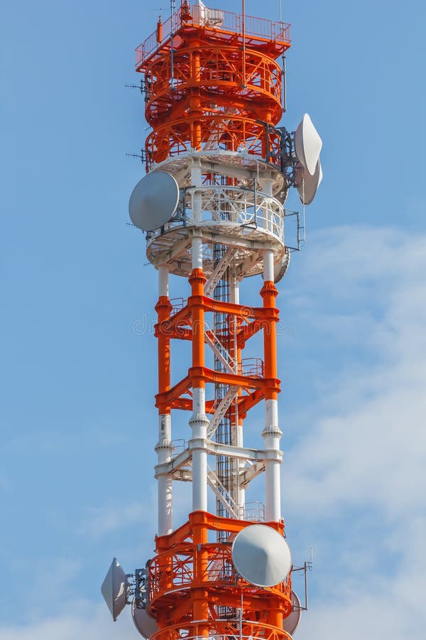 Mobile telephone tower stock image. Image of phone, wave - 39794491