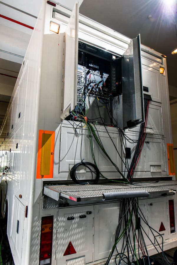 Mobile Television Studio in the Truck Car Stock Image - Image of dish ...