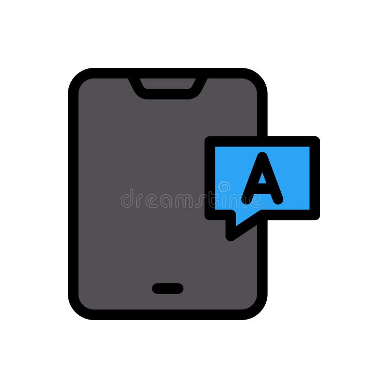 Mobile text stock vector. Illustration of smart, blank - 217148364