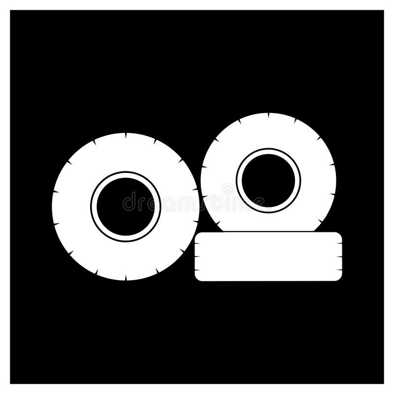 Mobile Tire Vector Icon Design Stock Vector - Illustration of machine ...