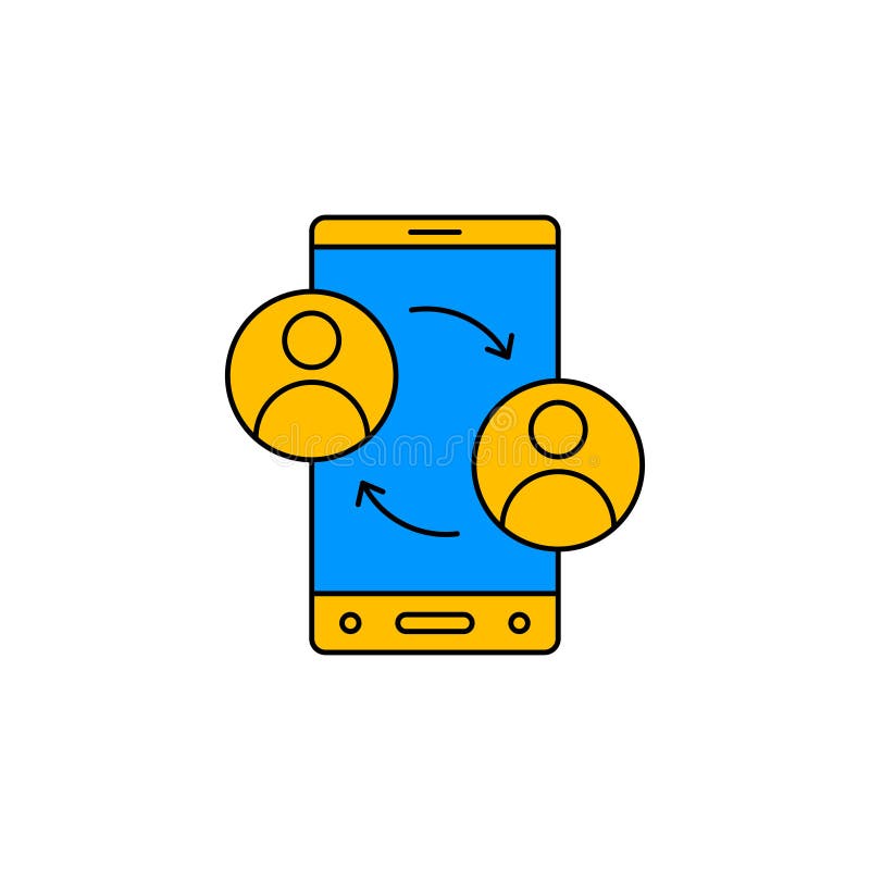 Mobile To Mobile Communication Call Icon Stock Vector - Illustration of ...
