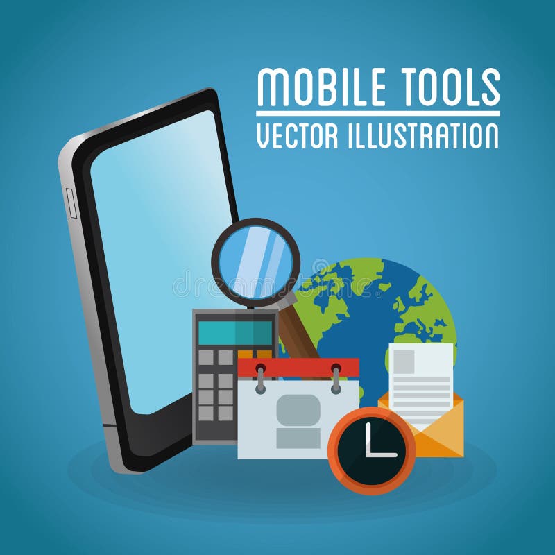 Mobile tools design stock vector. Illustration of digital - 67986753