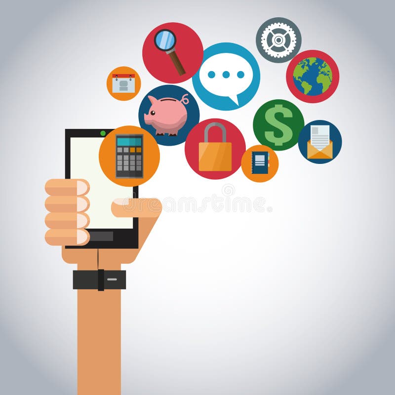 Mobile tools design stock vector. Illustration of smart - 67986878