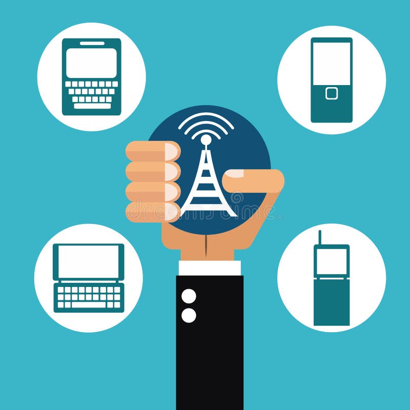 Mobile Tools Icon Set Design Stock Vector - Illustration of modern ...