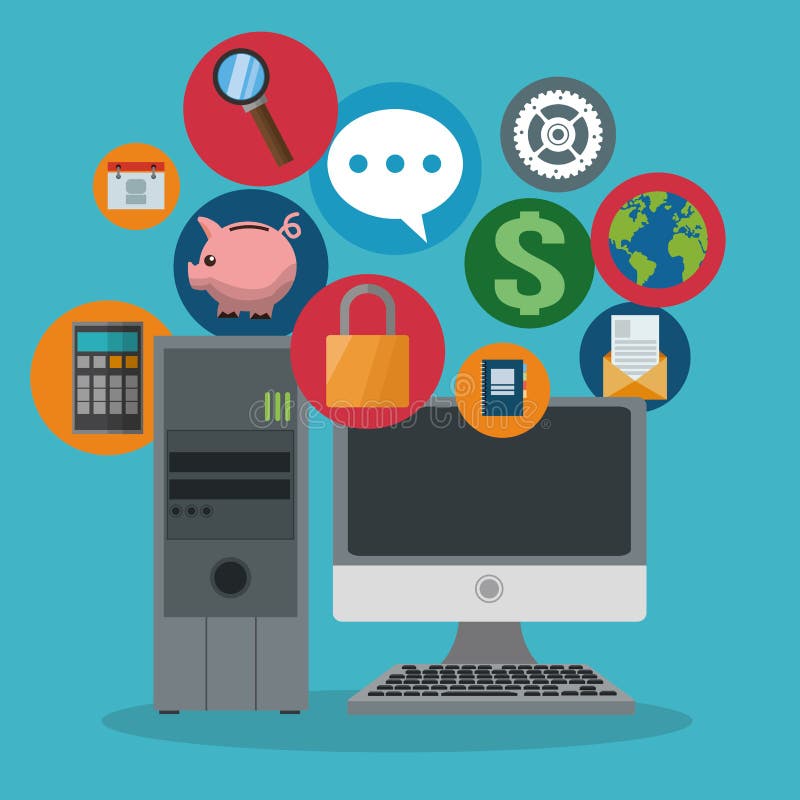 Mobile Tools Icon Set Design Stock Vector - Illustration of calculator ...