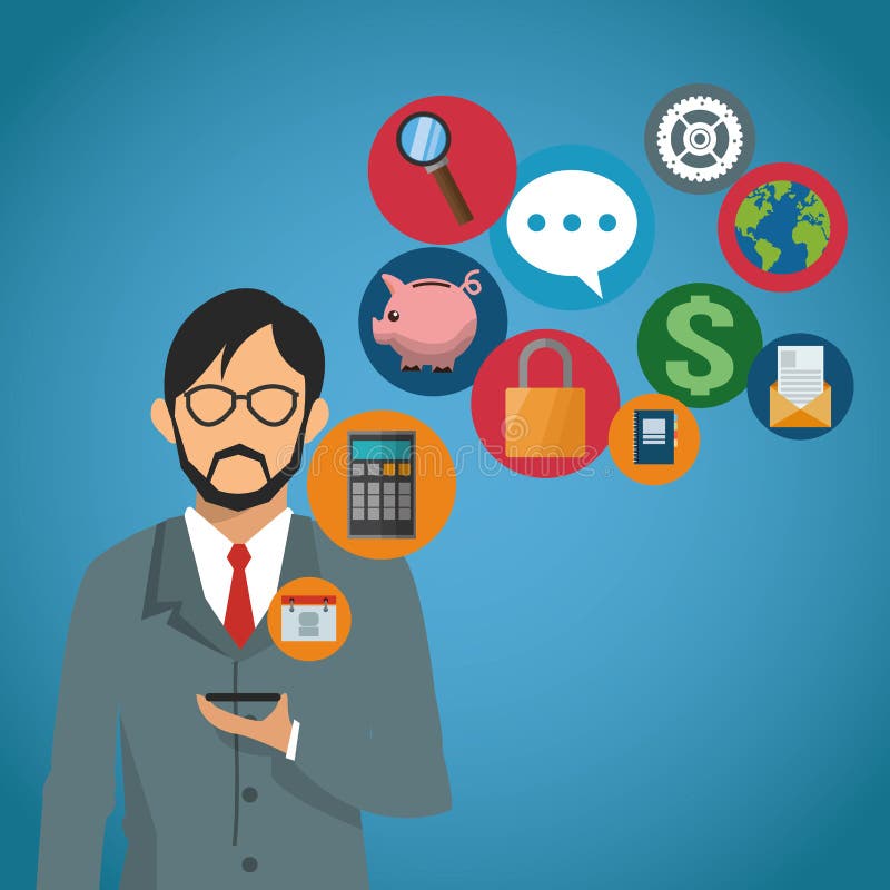 Mobile Tools Icon Set Design Stock Vector - Illustration of equipment ...