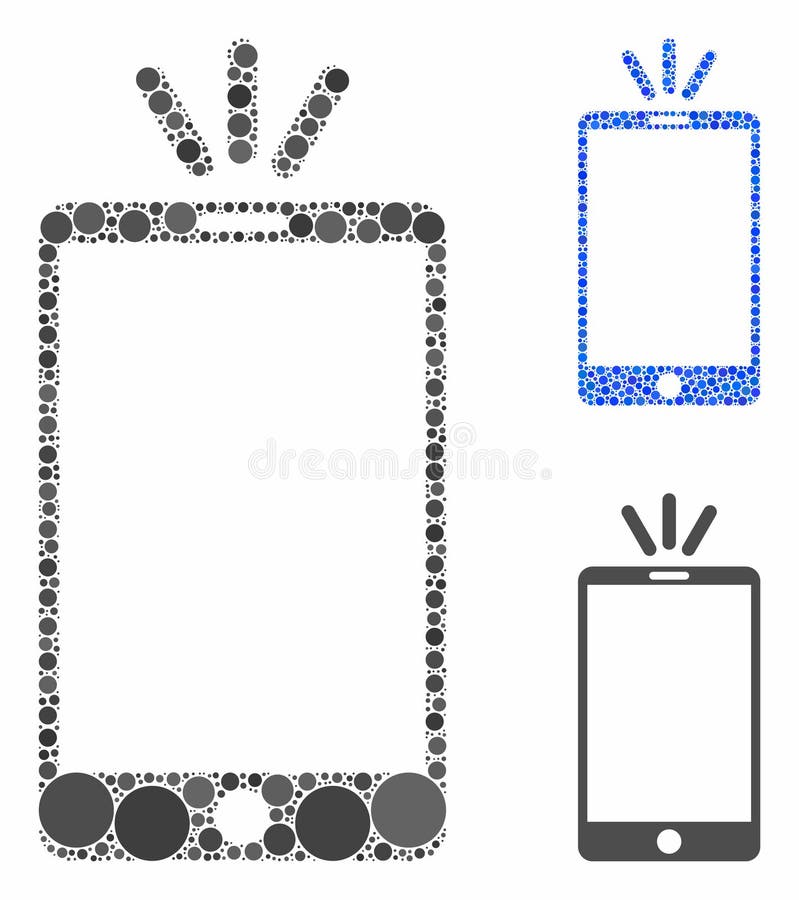 Mobile Torch Mosaic Icon of Circle Dots Stock Illustration ...
