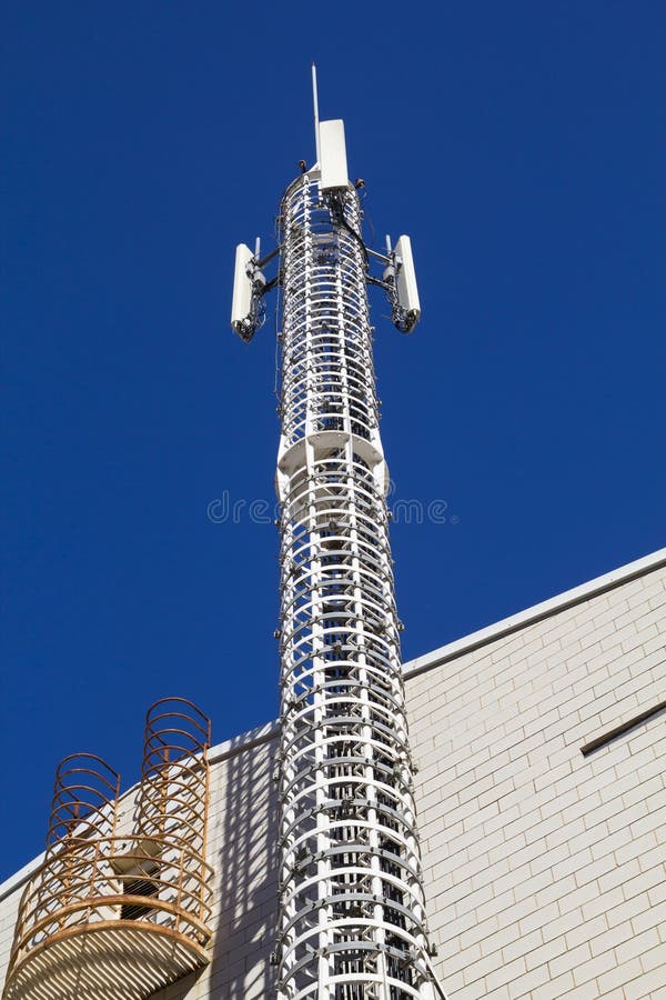 Mobile tower in a building stock image. Image of phone - 54276547