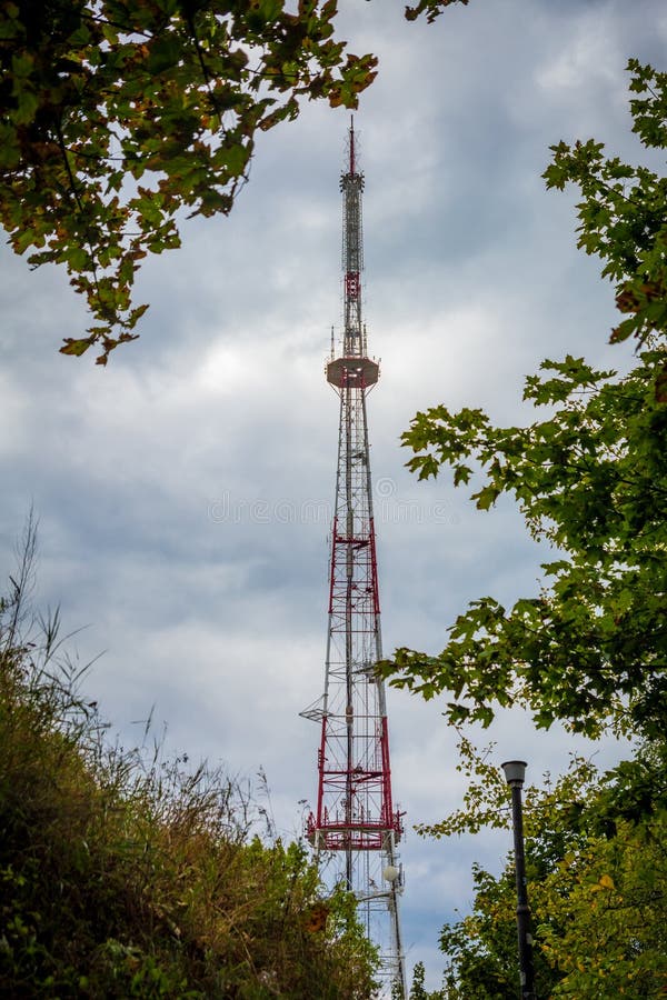 Mobile tower. TV tower stock photo. Image of receiver - 256174610