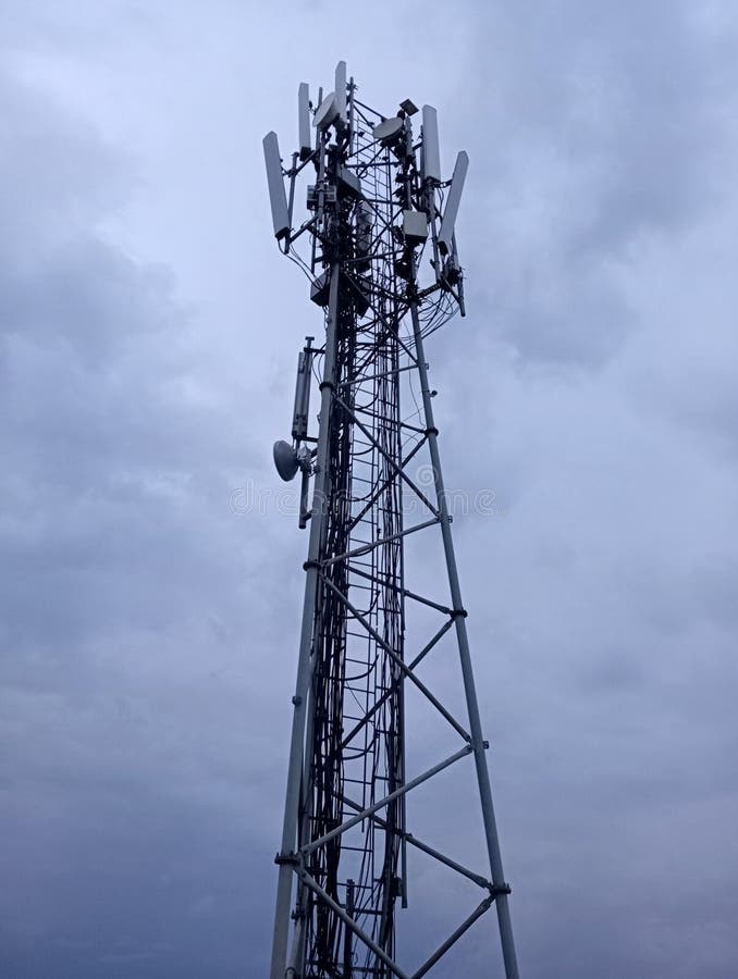 This is a Mobile Tower ???? Stock Photo - Image of dangerous, windmill ...