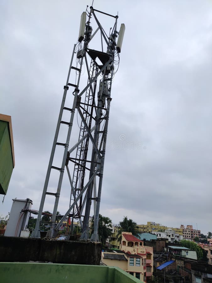 Mobile towers stock photo. Image of steel, high, technology - 162132588