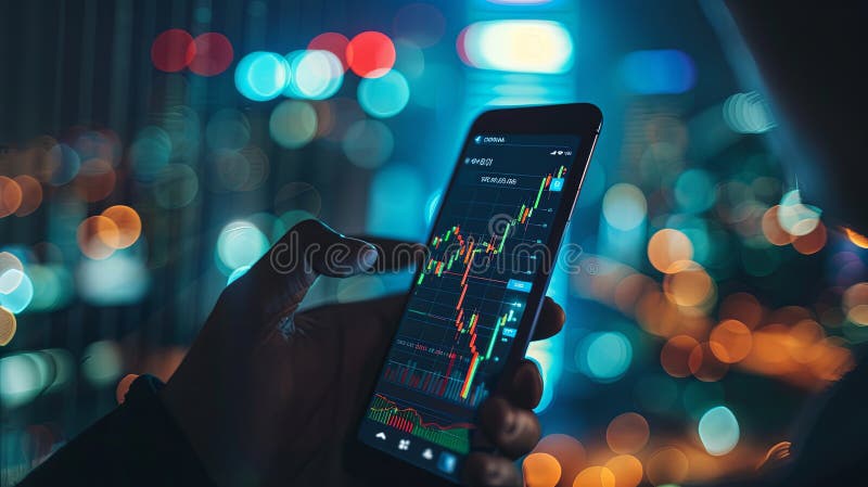 Mobile Trading App Interface Design Stock Illustration - Illustration ...