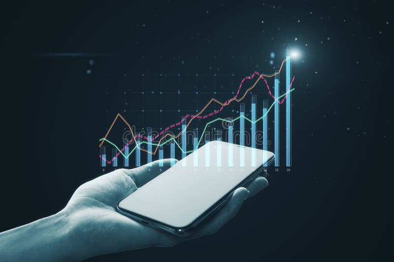 Mobile Trading Platform Concept Stock Image - Image of financial ...