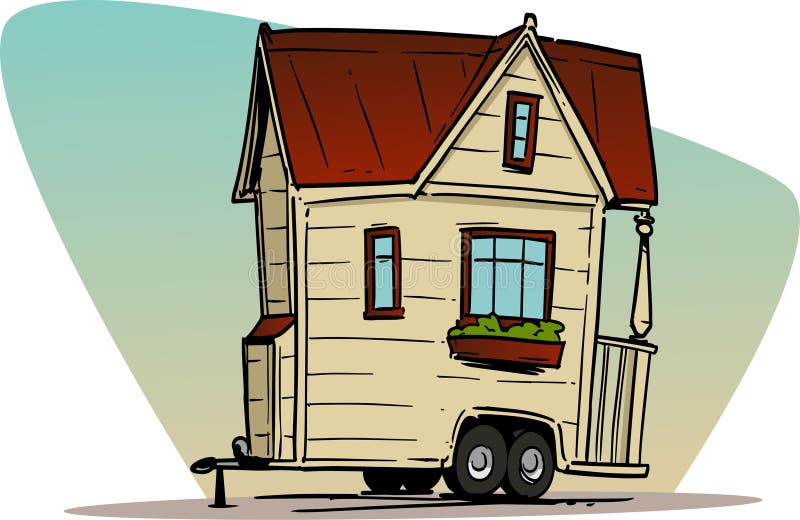 Mobile Trailer House stock vector. Illustration of recreation - 160212721