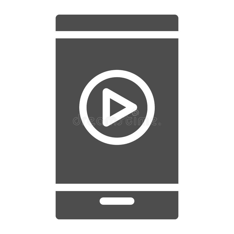 Mobile Training Solid Icon. Study Vector Illustration Isolated on White ...