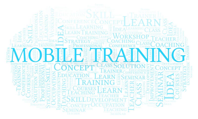 Mobile Training Word Cloud. Stock Illustration - Illustration of ...