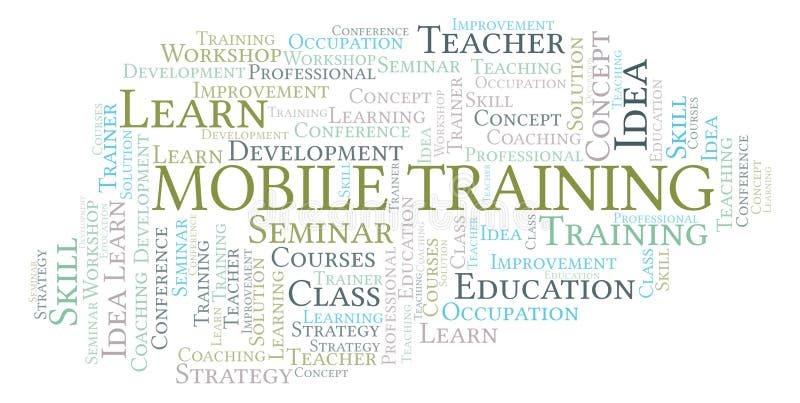 Mobile Training Word Cloud. Stock Illustration - Illustration of ...