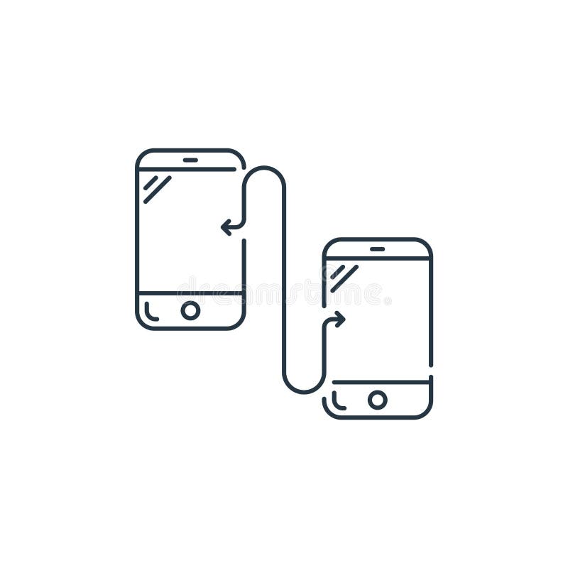 Mobile Transfer Icon Vector from Hardware and Technology Concept. Thin ...