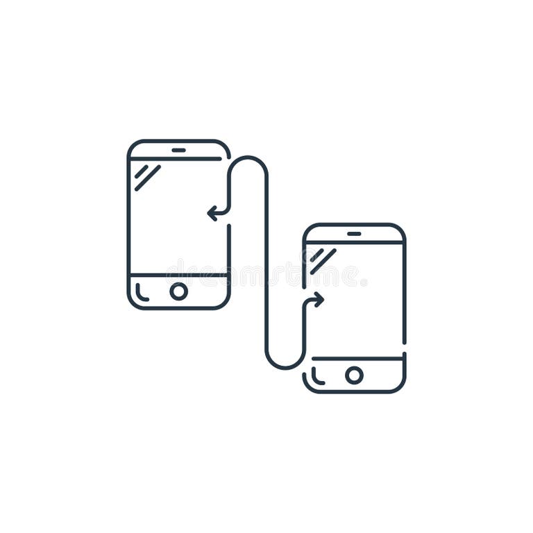Mobile Transfer Icon Vector from Hardware and Technology Concept. Thin ...