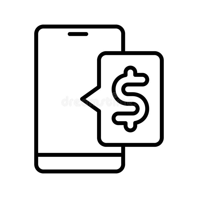 Mobile Transfer Payment Icon Design in Filled and Outlined Style Stock ...