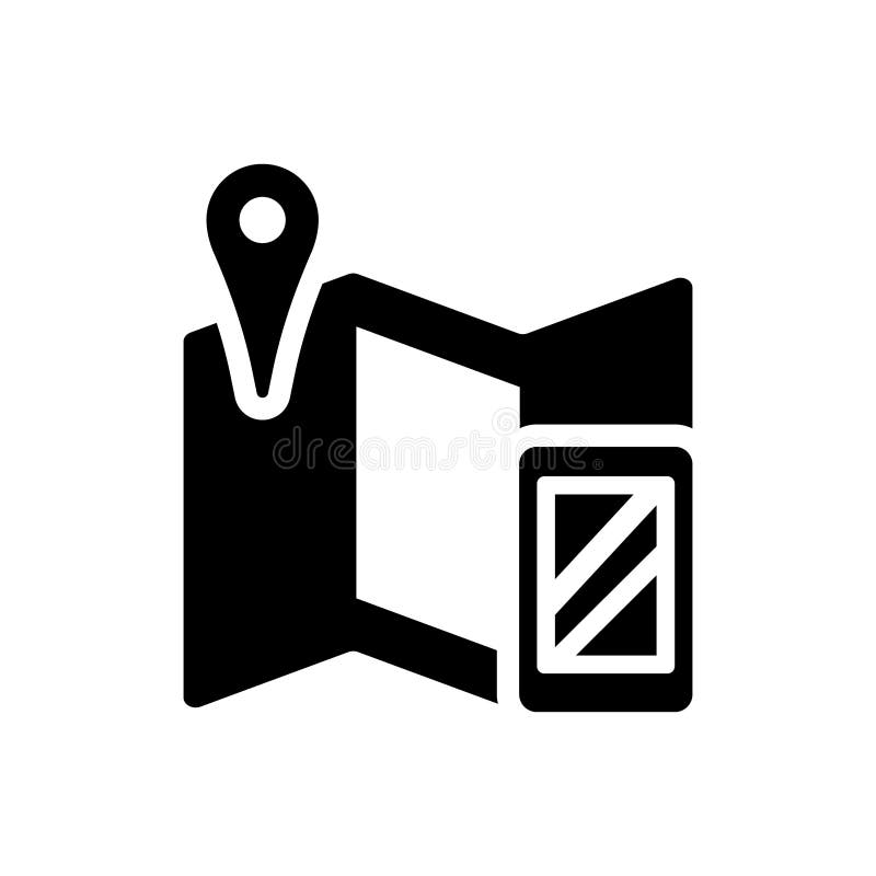 Mobile travel map icon stock vector. Illustration of mobile - 230674719
