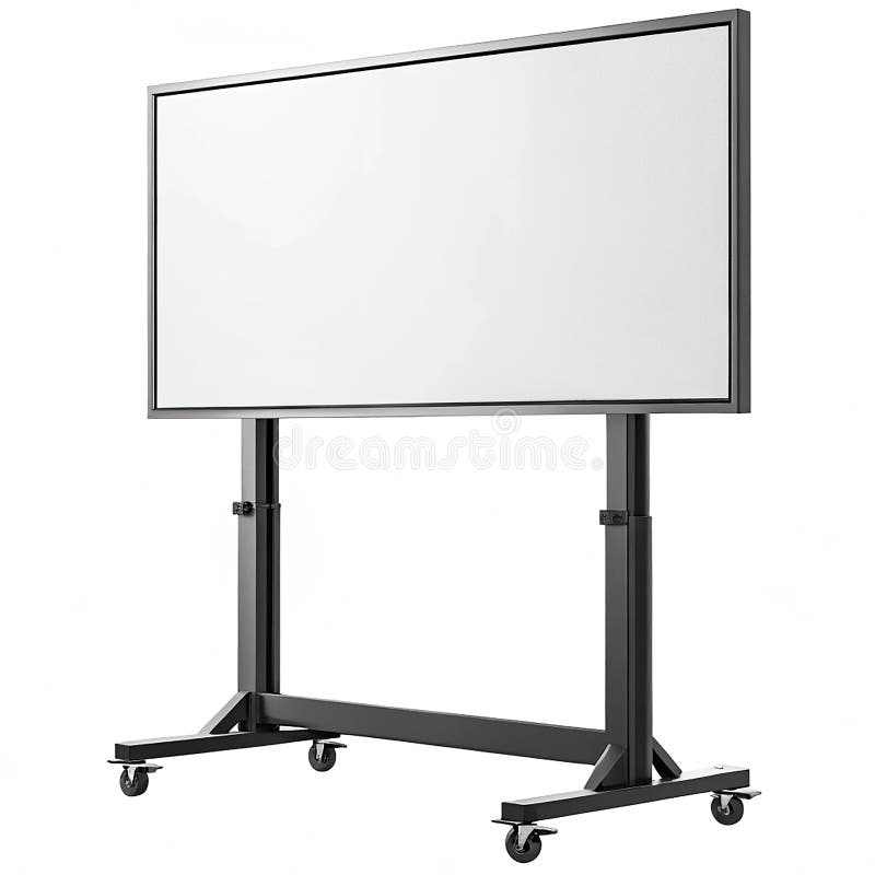 Mobile TV Stand on White Background Stock Illustration - Illustration ...