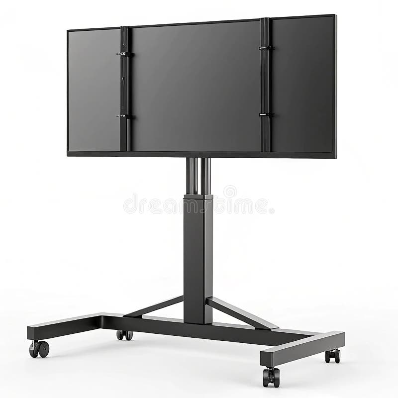 Mobile TV Stand on White Background Stock Illustration - Illustration ...