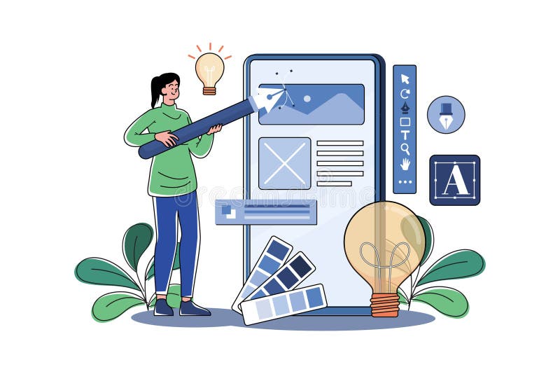 Concept Mobile Application Development, Smartphone Interface Building Process, Mobile App ...