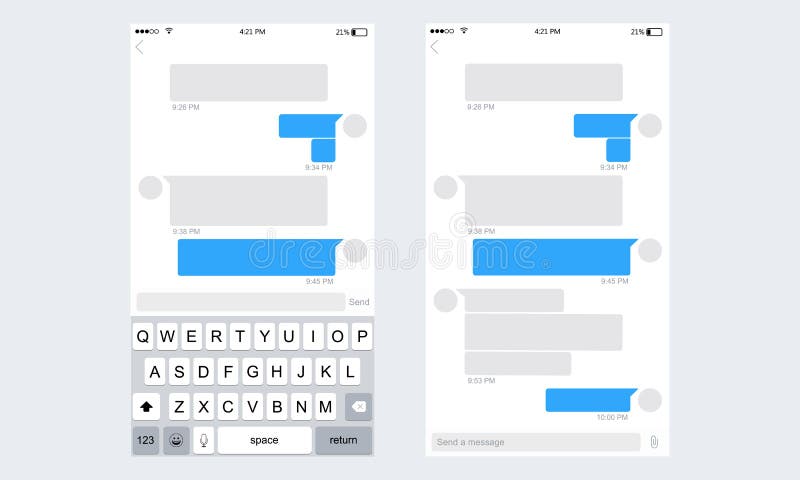 Mobile ui kit messenger stock vector. Illustration of social - 109817860 Mobile ui kit messenger stock vector. Illustration of social - 109817860
