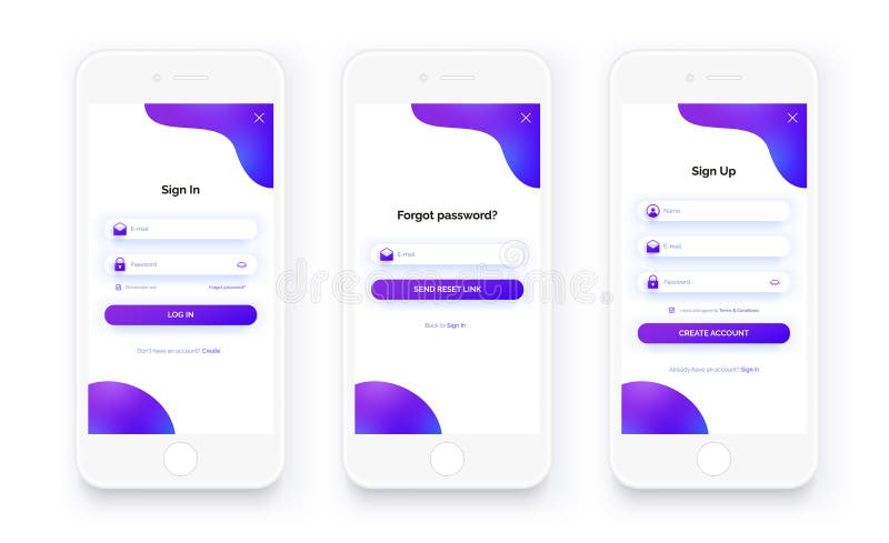 The Login Page. Purple Gradient. Sign in Form. Stock Vector ... The Login Page. Purple Gradient. Sign in Form. Stock Vector ...