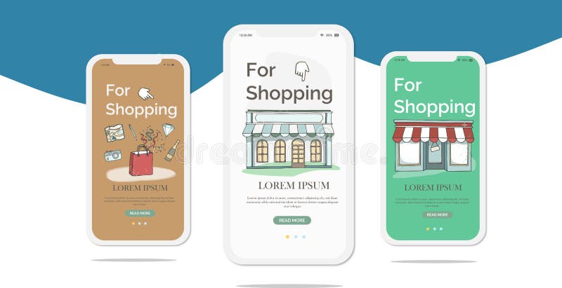 Mobile UI UX GUI Template, App Interface Wireframe Shopping Concept ...