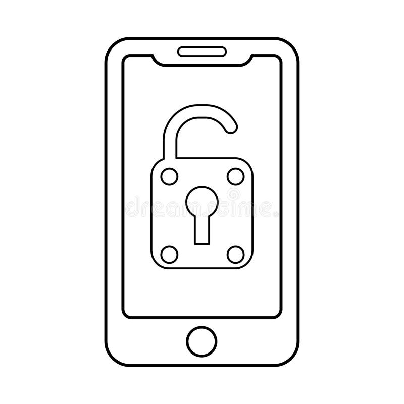 Unlock Icon Mark in Filled Style Stock Illustration - Illustration of ...