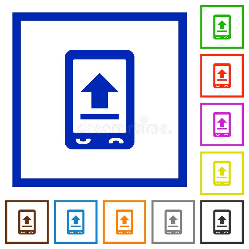 Upload Flat Icon on White Background in Vector Illustration Stock ...