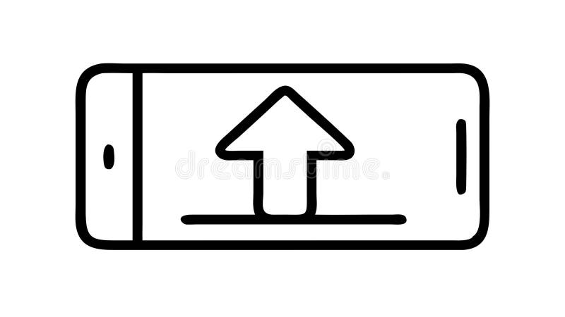 Mobile Upload Icon, Phone Data Transfer, Vector Design Generative AI ...