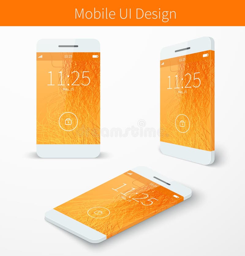 Mobile User Interface stock vector. Illustration of smart - 72219576