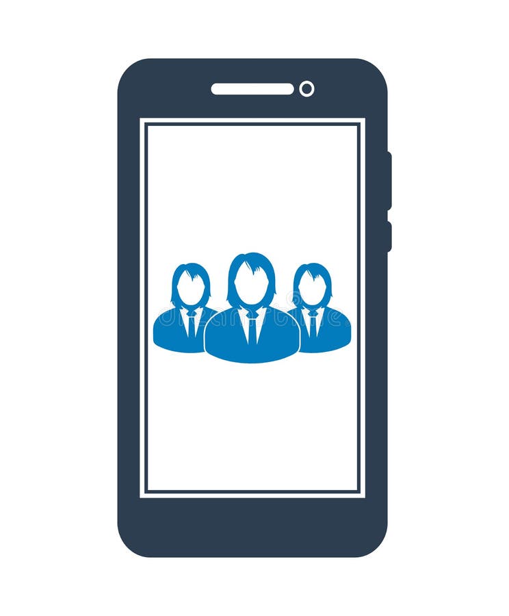 Mobile User Group Icon. stock vector. Illustration of hand - 184637656