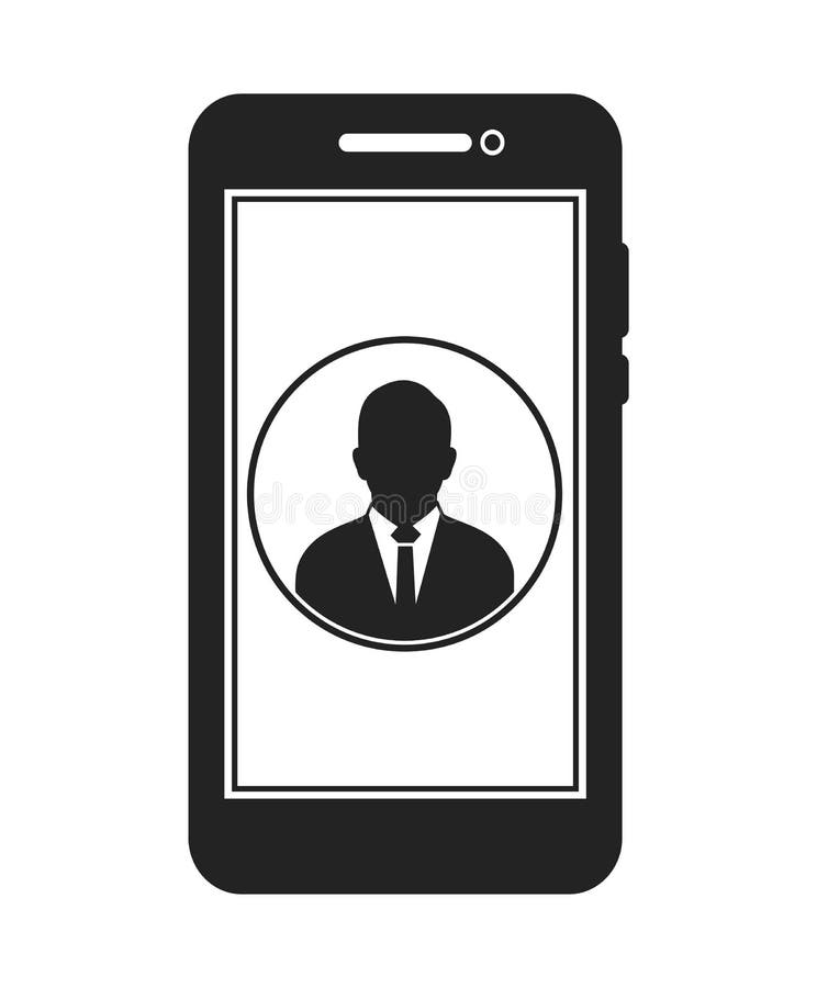 Mobile User Icon. stock vector. Illustration of connect - 196402752