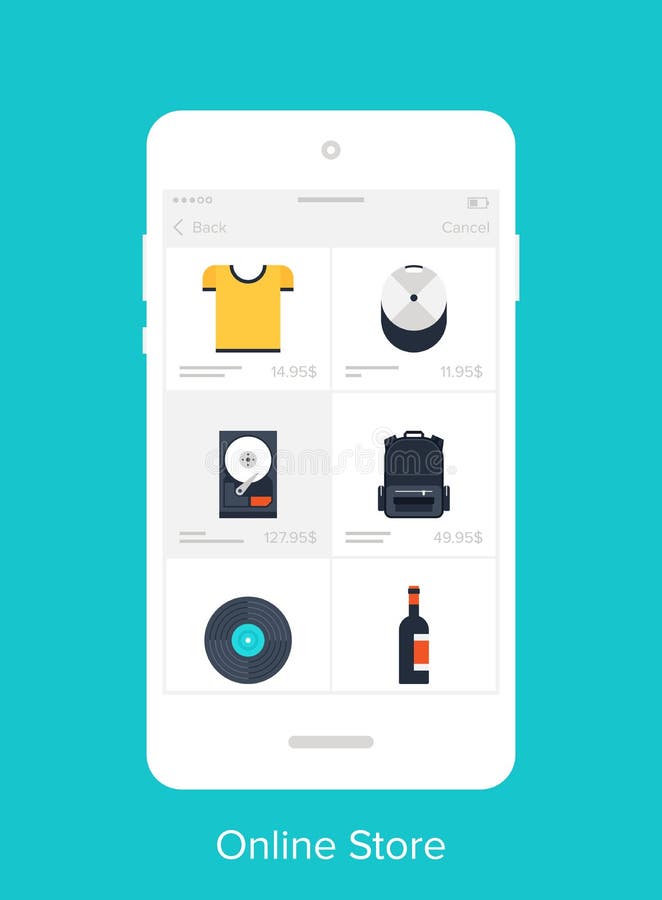 Mobile User Interface stock vector. Illustration of button - 72218739