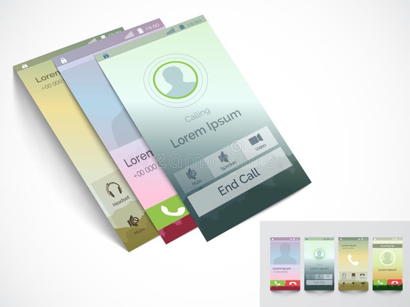 Set of Creative Login Screens. Stock Illustration - Illustration of ...