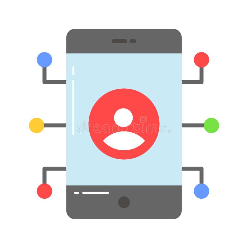 Mobile User Network Flat Vector in Editable Style, Ready To Use and ...