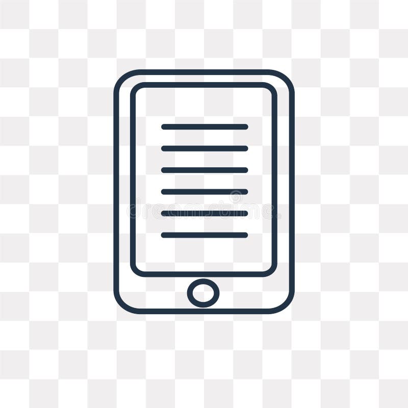 Mobile Vector Icon Isolated on Transparent Background, Linear Mo Stock ...